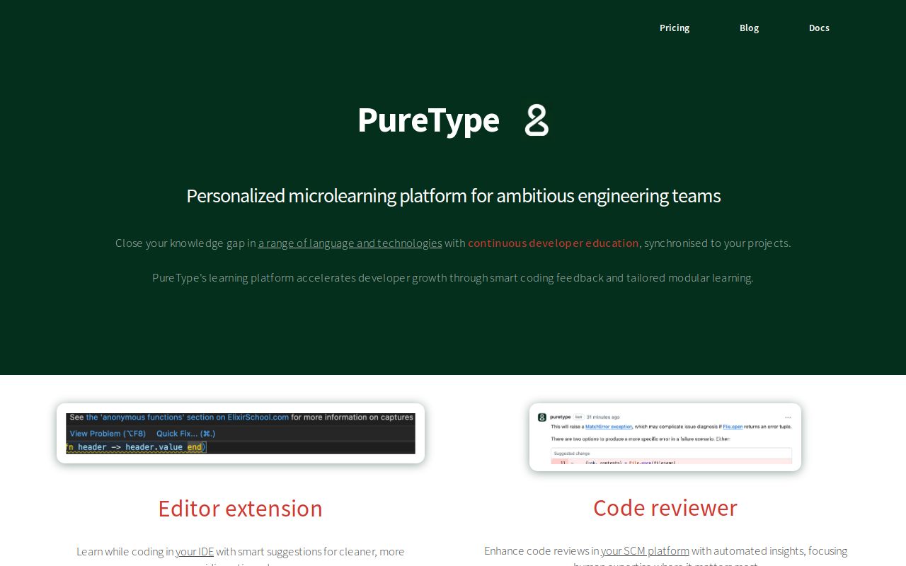 PureType • Close your team's knowledge gap